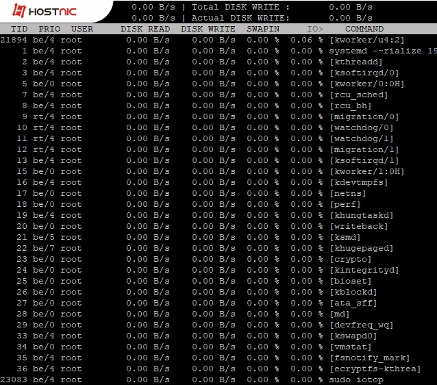 Monitoring Aktivitas Hardisk I/O Dengan IOTOP dan IOSTAT pada Ubuntu 16.04 - Hostnic.id