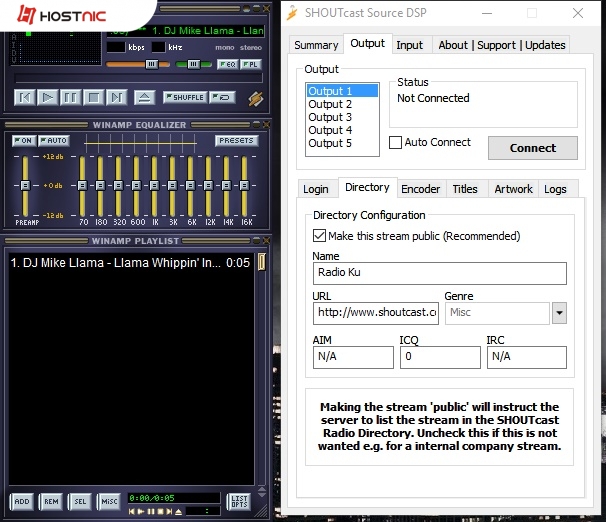 Hostnic Cloud Hosting - Knowledgebase - Cara Setting Soutcash di Winamp