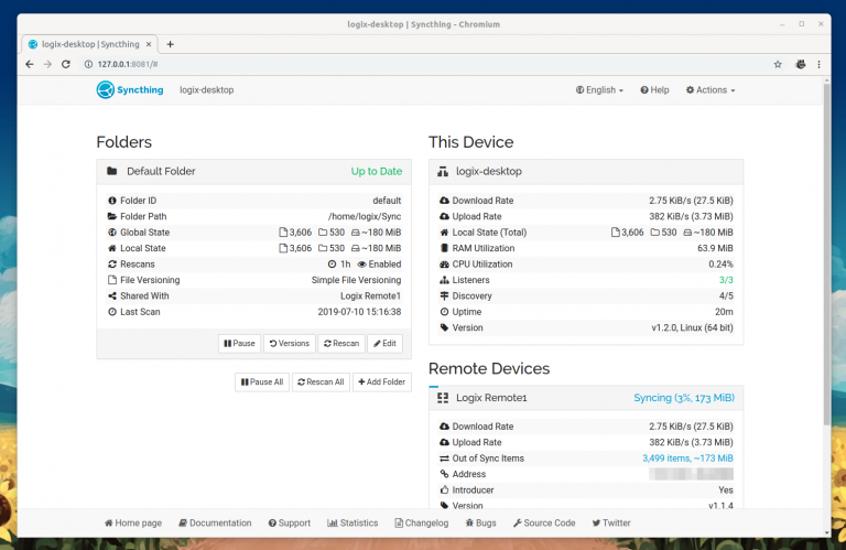 Open-Source Peer-To-Peer File Synchronization menggunakan Tool Syncthing - Hostnic.id