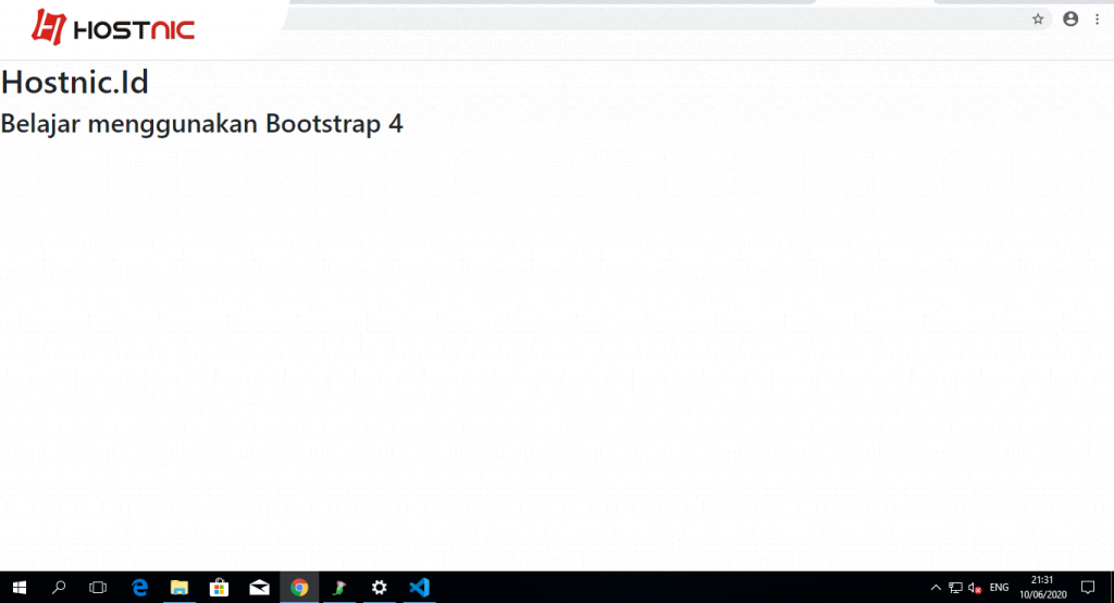 Cara menggunakan Bootstrap 4 di Website (Offline) - Hostnic.id