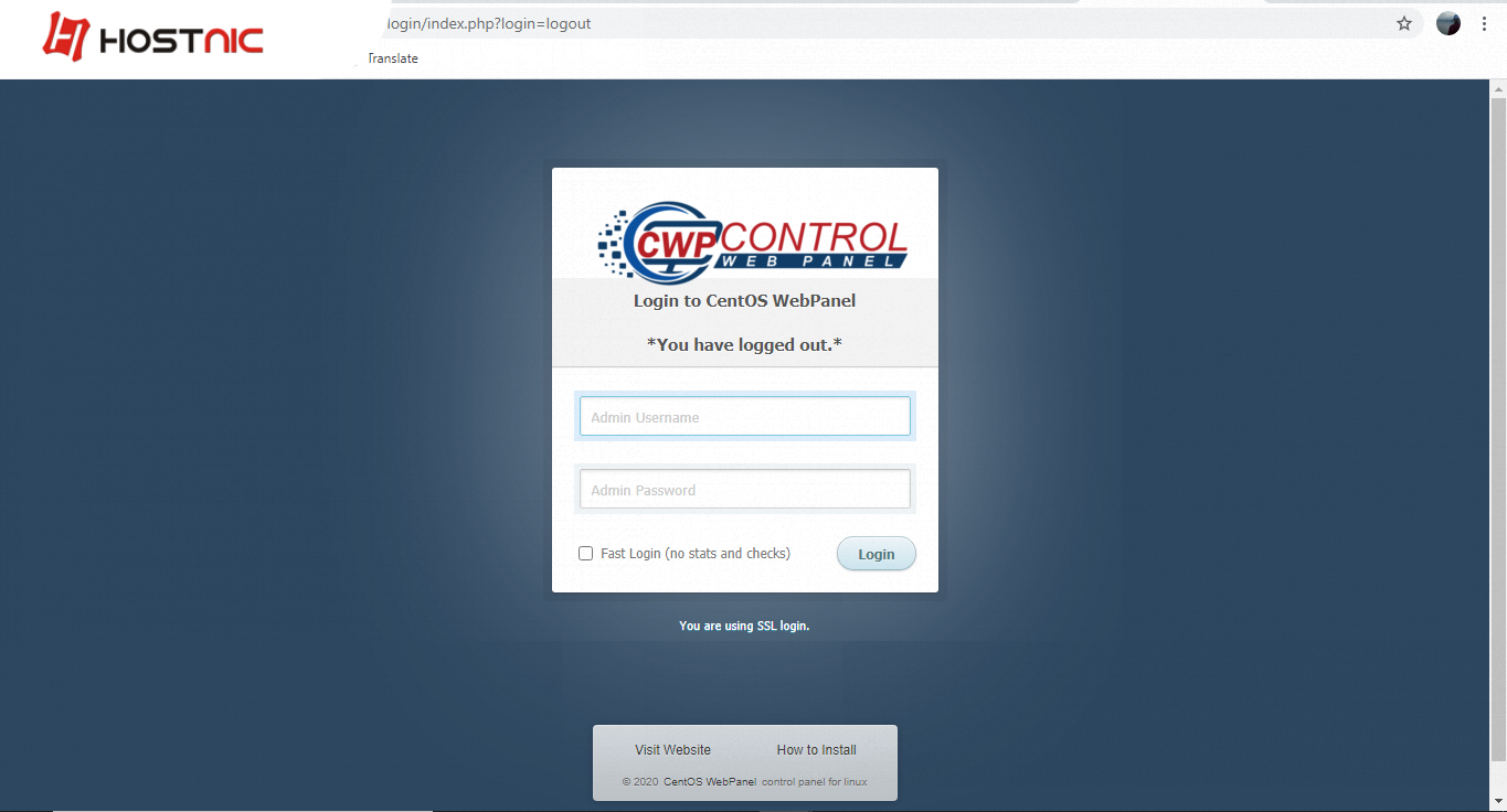 Konfigurasi awal CentOS Web Panel (CWP) - Hostnic.id